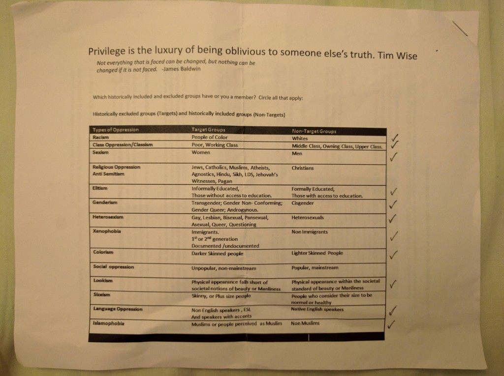 Table of Privilege and Oppression Revisited | The Political Hat